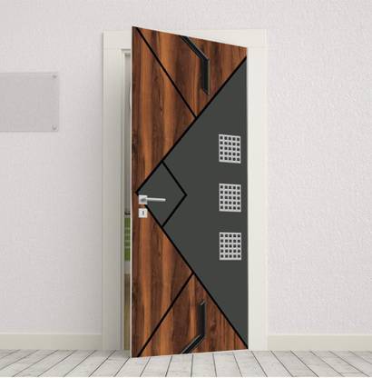 Creative Print Solution 76.2 cm Modern wood with grey design door ...