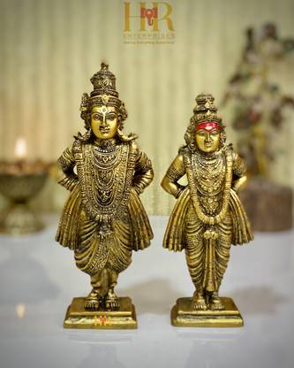 hr enterprises (VR 70B A.Gold) Vitthal Rukmini Statue,Vitthal Rukmani ...