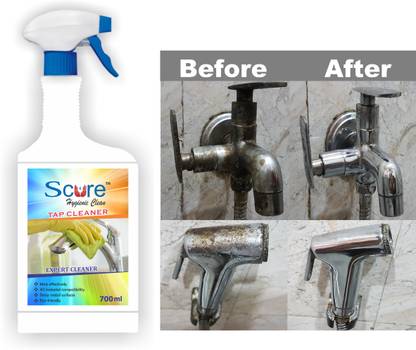 Scure Tap Cleaner Liquid Spray 700 ml | Removes 100% germs | Cleans Tap ...