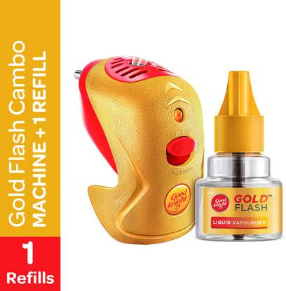 Good Knight Gold Flash Machine + 1 Refill Liquid Mosquito Vaporiser ...