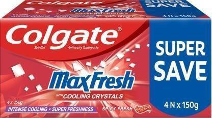 Colgate Max Fresh Red Gel paste with cooling crystals Spicy Fresh ...