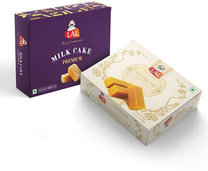 Lal Combo Of Mysore Pak Premium 400g and Milk Cake Premium 400g Box ...