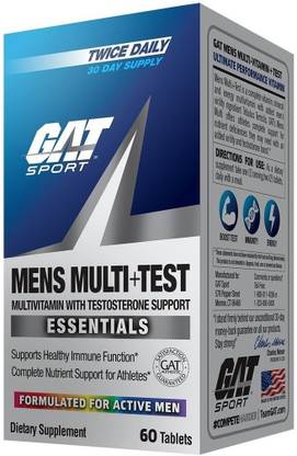 GAT SPORT MEN MULTI+TEST 60 TABLETS MULTIVITAMIN FOR ATHLETES ...