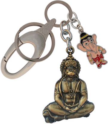 cabo dream Both Side Lord Hanuman ji With Cute Ganesha Locking Lock Key ...