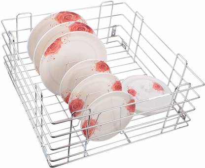 Landwood Plate Kitchen Rack Steel modular kitchen thali basket for ...
