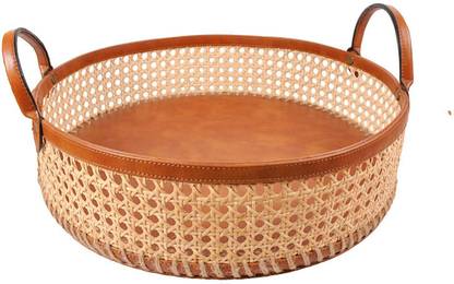 SMITAM Bamboo Round Rattan Cane Storage Basket Price in India - Buy ...