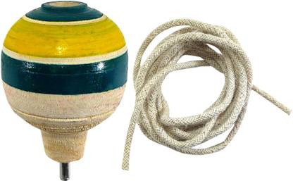 Sky Traditional Wooden Spinning Top Lattoo with Thread Pambaram ...