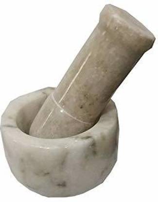salvusappsolutions Granite White Marble Mortar and Pestle Set, Imam ...