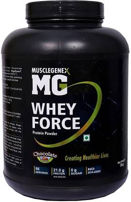 MUSCLEGENEX MG Whey Force Protein Powder Chocolate Flavor 2 kg Whey ...