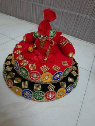 Kanha Laddu Gopal HEAVY WOODEN Royal Look Singhasan Cum Chowki/Bed ...