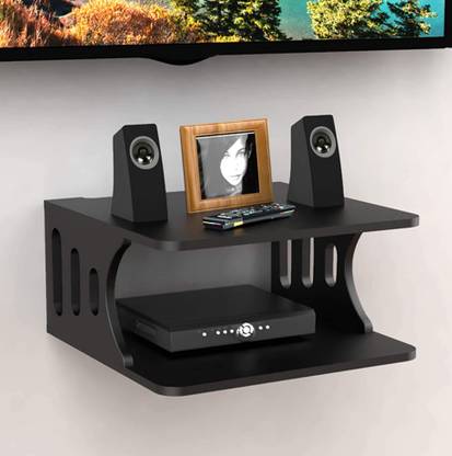 Wudopia Set top Box Stand | WiFi Router Holder Wooden Wall Shelves ...