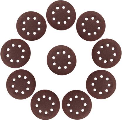 DUMDAAR 10 Pcs 7inch Sand Papper Size P80 (80 Grit) Round Sand Paper ...
