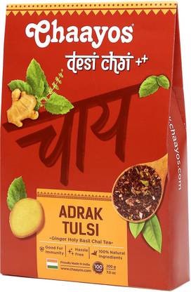 Chaayos Adrak Tulsi Tea -Premium Chai Patti for Stronger Immunity|Tea ...