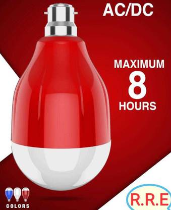 RRE RECHARGEABLE LED AC/DC EMERGENCY BULB WITH HANGING HUK EASY TO CARY ...