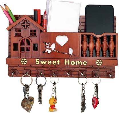 Plastichouse Plastic Wood Color Wall Mounted Sweet Home Design Key ...