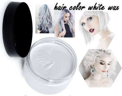Emijun Instant Hairstyle Temporary Hair Color White Wax for Men and ...