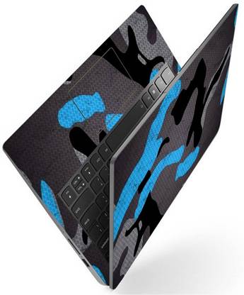 Techfit Full Body Laptop Skin Fits Size Upto 15.6 Inches - Black Blue ...