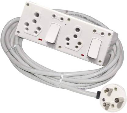 Lucknow Crafts white 16a pvc switch board with two 16amp switches and ...