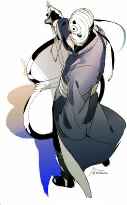 Obito Uchiha with Mask MultiColor PhotoPaper Print (12 inch X 18 inch ...