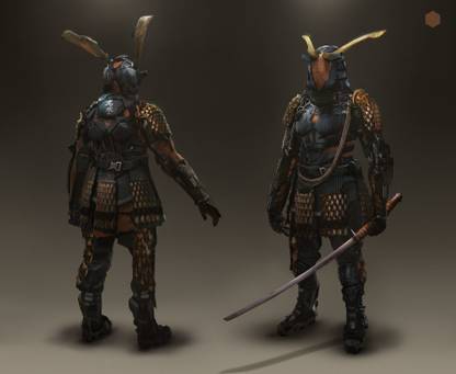 Futuristic Ninja Assassin MultiColor PhotoPaper Print (12 inch X 18 ...