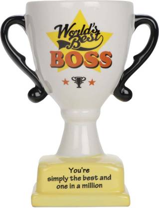 ARCHIES Home Decor Showpiece Gift Trophy for World's Greatest BoSS Ever ...