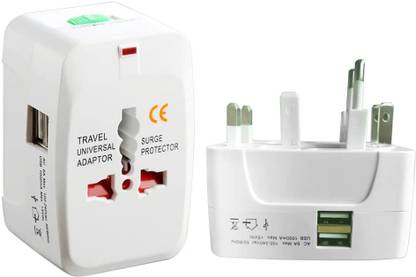 dhruvga Universal Wall AC Power Plug with Dual USB Charging Ports(DHV ...