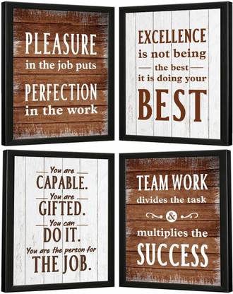 Office Quotes Frames - Motivational Quotes Wall Frames for Office ...