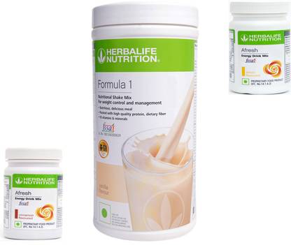 HERBALIFE Afresh Energy Drink Mix - CINNAMON AND LEMON With Formula1 ...