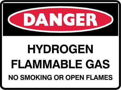 SRG INFOTECH danger hydrogen flammable gas Emergency Sign Price in ...