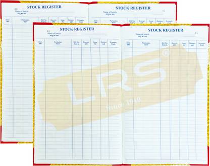LRS Stock Register - Hard Bound 200 Pages - Pack of 2 - 2-Part Stock ...