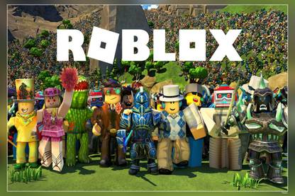 Roblox All Characters In One Frame Games Video Game Matte Finish Poster ...