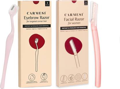 Carmesi Facial Razor Pack of 1 and Eyebrow Razor Pack of 1 - Price in ...