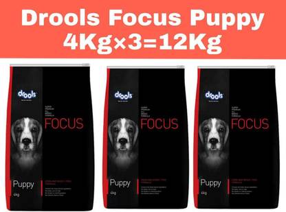 Drools Drools Focus Puppy (4kg*3=12kg) Chicken 12 kg (3x4 kg) Dry Young ...