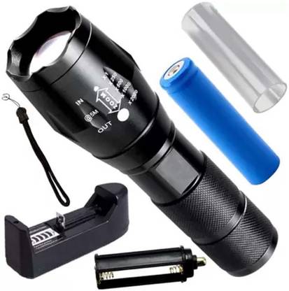 Small Sun Powerful Rechargeable Torch Battery Changeable Waterproof Zoomable Flashlight Torch ...