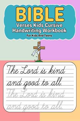 Bible Verses Kids Cursive Handwriting Workbook - Cursive Handwriting ...