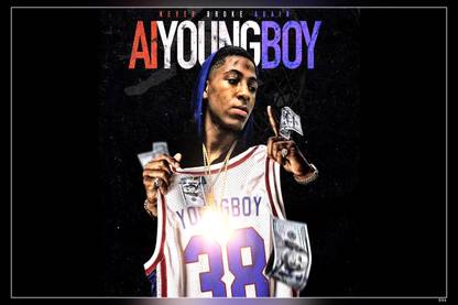 Nba Youngboy Rapper Matte Finish Poster Paper Print - Personalities ...