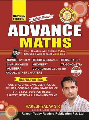 Rakesh Yadav SSC ADVANCE MathS(REVISED EDITION 2018)EACH Question With ...