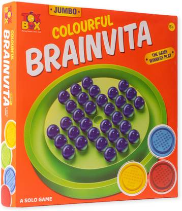 Toysbox Jumbo Colourful Brainvita (4148-1) Marblre Game Strategy & War ...