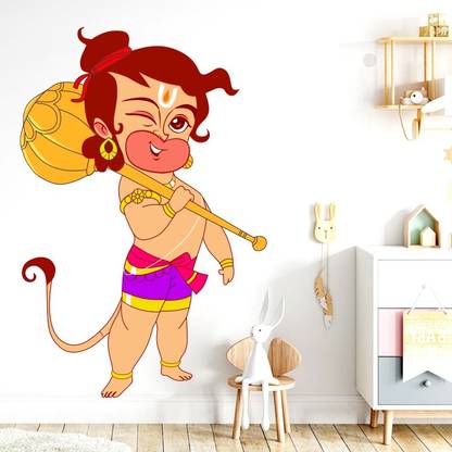 CAVE ART Cute - Baby - Hanuman - Kid - Room - Wall Sticker - CA095 ...