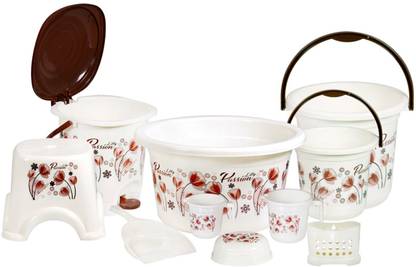 Goodwill Tech High Quality Unbreakable Flower Printed Bathroom Set 10 ...