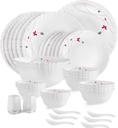 cello Pack of 35 Opalware Dazzle Lush Fiesta Dinner Set Price in India - Buy cello Pack of 35 ...