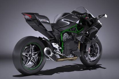 Kawasaki Ninja H2R Super Bike Matte Finish Poster Paper Print - Sports ...