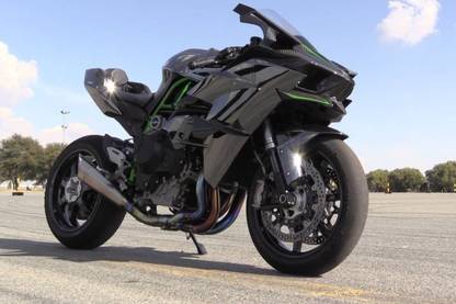 Kawasaki Ninja H2R Super Bike Matte Finish Poster Paper Print - Sports ...