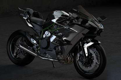 Kawasaki Ninja H2R Super Bike Matte Finish Poster Paper Print - Sports ...
