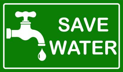 WallDesign Save Water Sign Board 10in x 6in For Restaurant Hotel ...