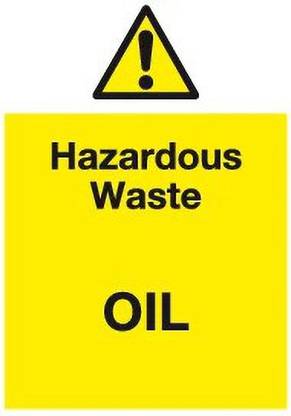 SRG INFOTECH Hazardous waste Oil sign board Emergency Sign Price in ...