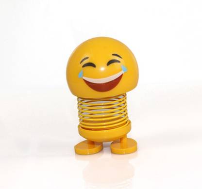 WELCO shaking head dolls bouncing Emoji smiley face toys (Yellow ...