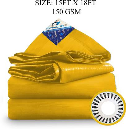 TUFFPAULIN 15FT X 18FT 150 GSM Yellow Tarpaulin Tent - For Truck body ...