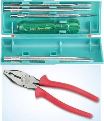TAPARIA TAPARIA 802 SCREW DRIVER SET 1621 -8 inchPLIERS Combination ...