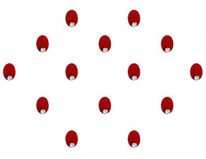 Comet Busters Red Oval Bindi for Women With Single Stone (6mm) (BV1452 ...